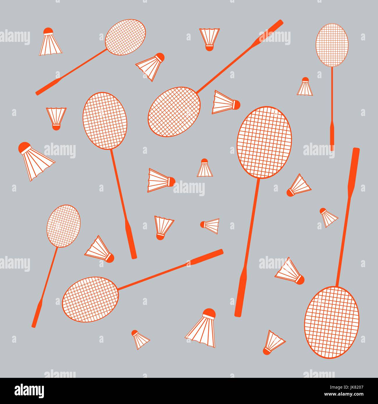 Nice picture of colorful badminton rackets and shuttlecocks on a ...