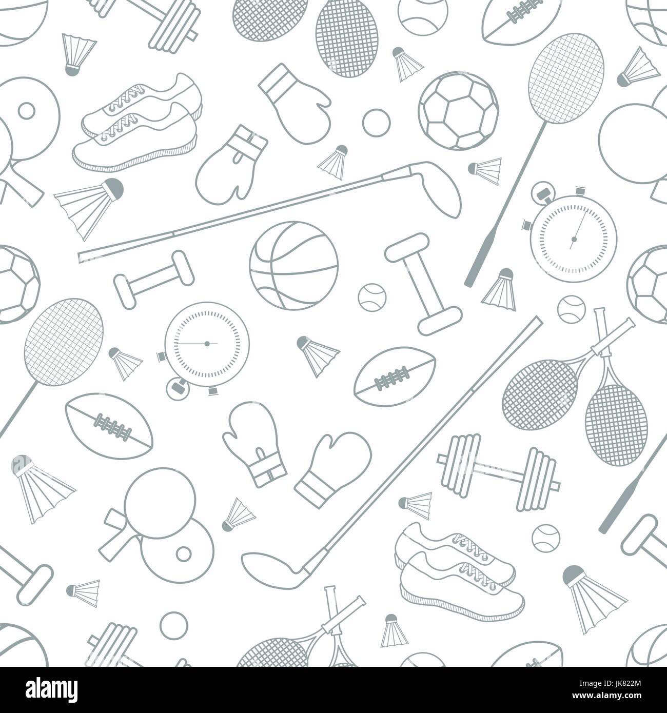 Seamless pattern on the sports theme. Vector illustration sports and ...