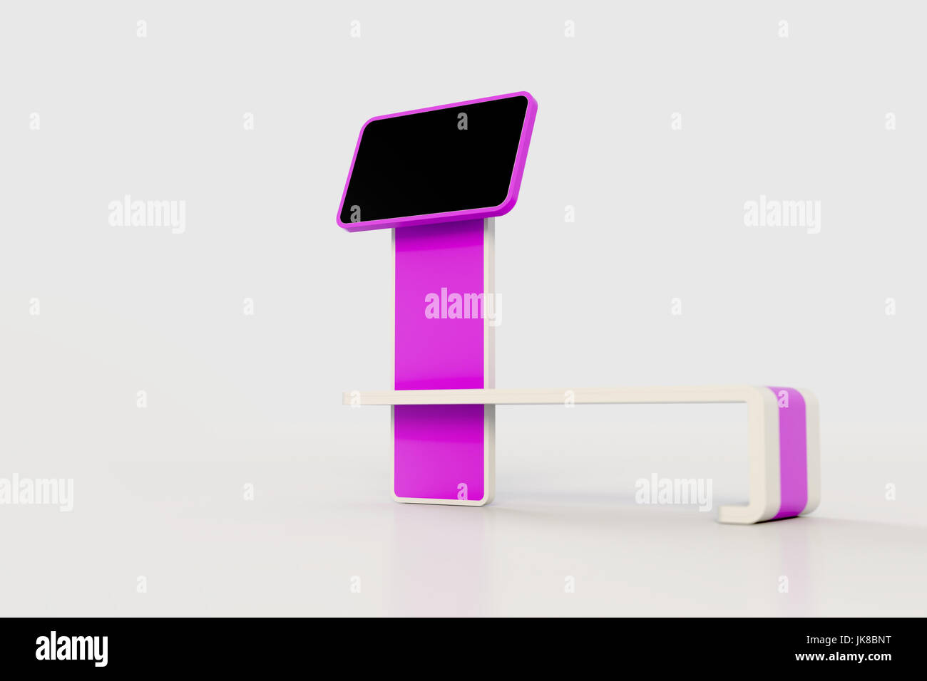Digital display integrated in a modern design bench, original 3d ...