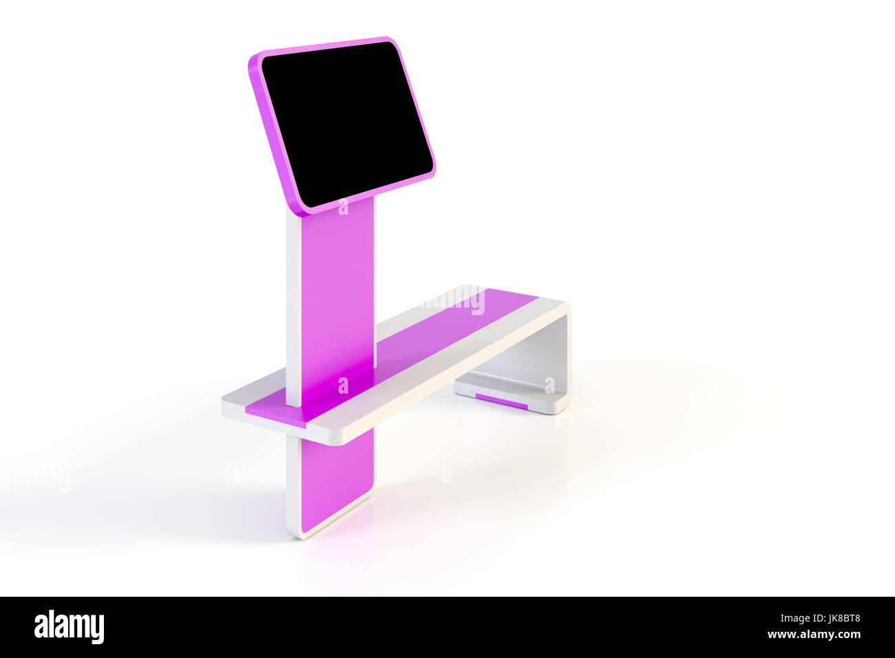 Digital display integrated in a modern design bench, original 3d ...