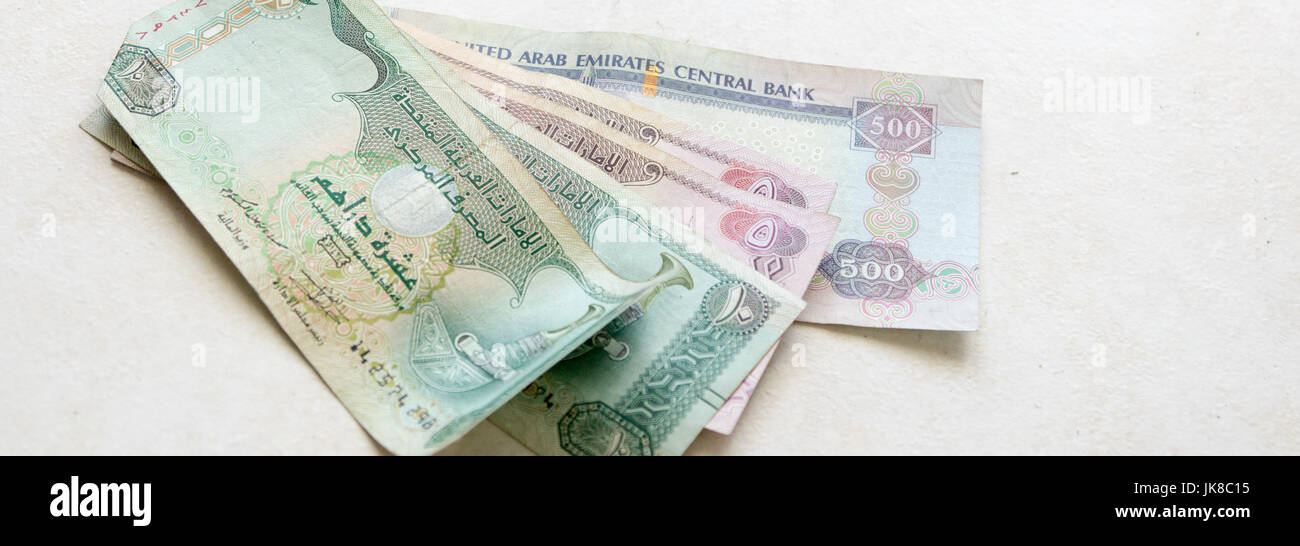 Set of UAE dirham banknotes Stock Photo - Alamy