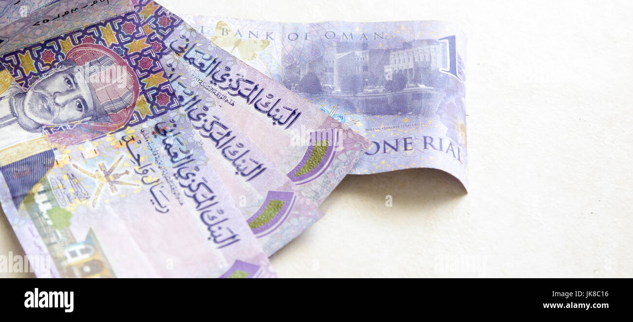 Oman Rials banknotes, isolated on white Stock Photo - Alamy