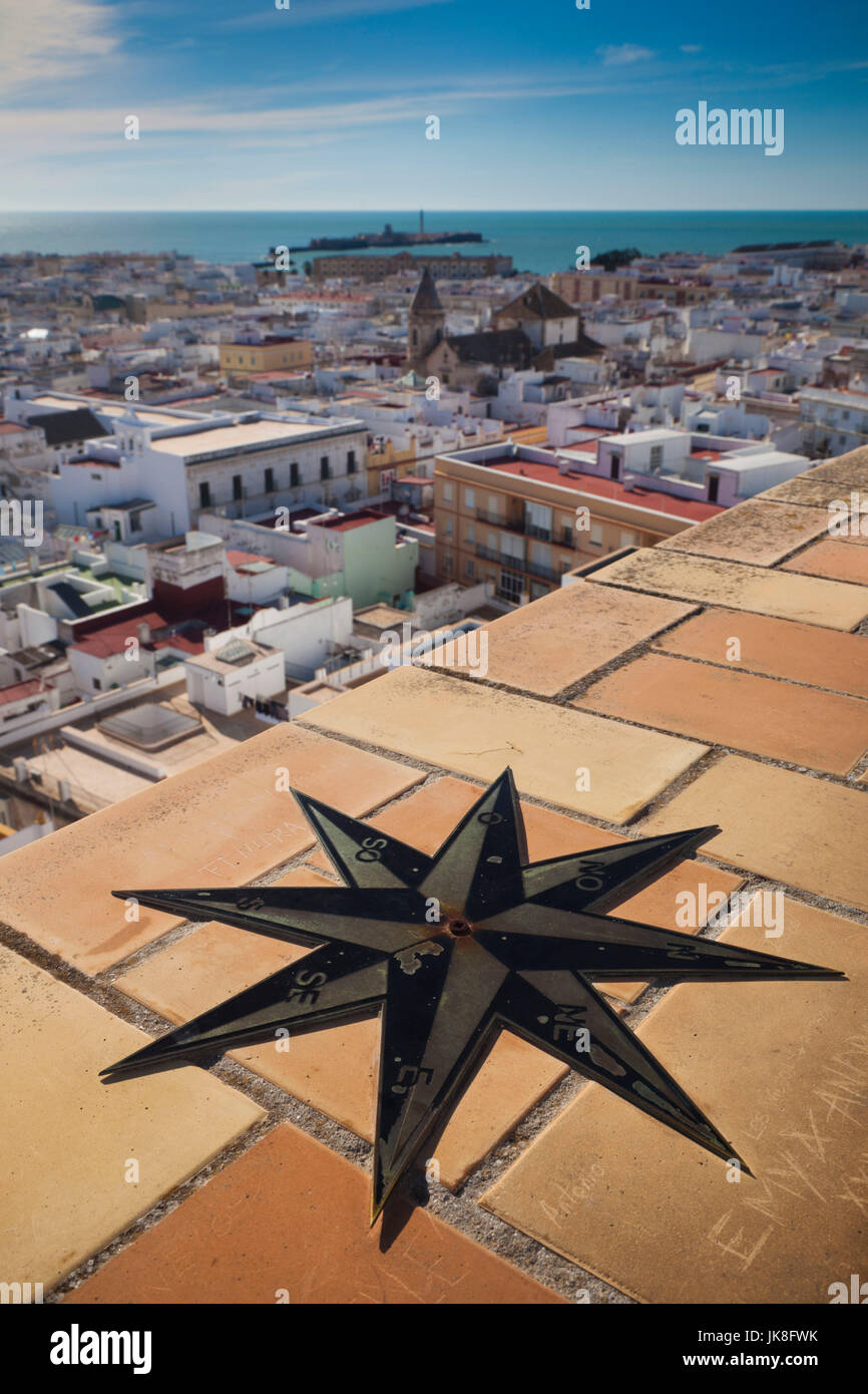 Spain, Andalucia Region, Cadiz Province, Cadiz, elevated city view from ...