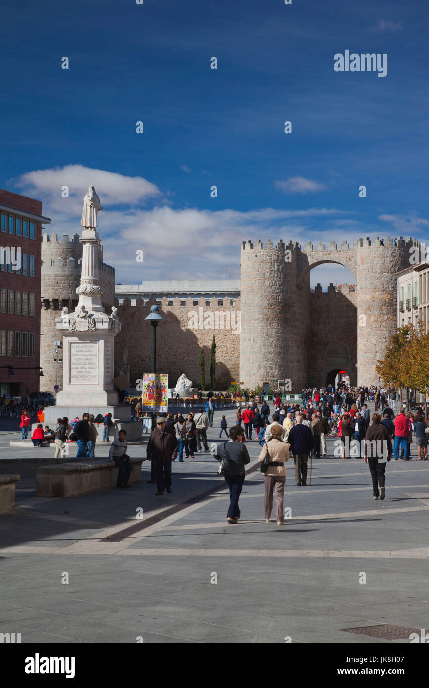 Spain, Castilla y Leon Region, Avila Province, Avila, Plaza de Santa ...