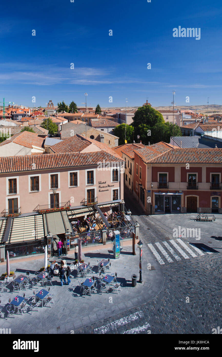 Spain, Castilla y Leon Region, Avila Province, Avila, elevated view of ...