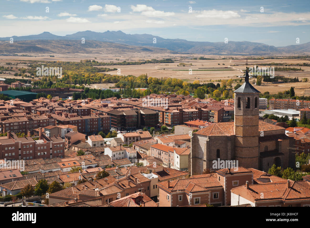 Spain, Castilla y Leon Region, Avila Province, Avila, elevated view of ...