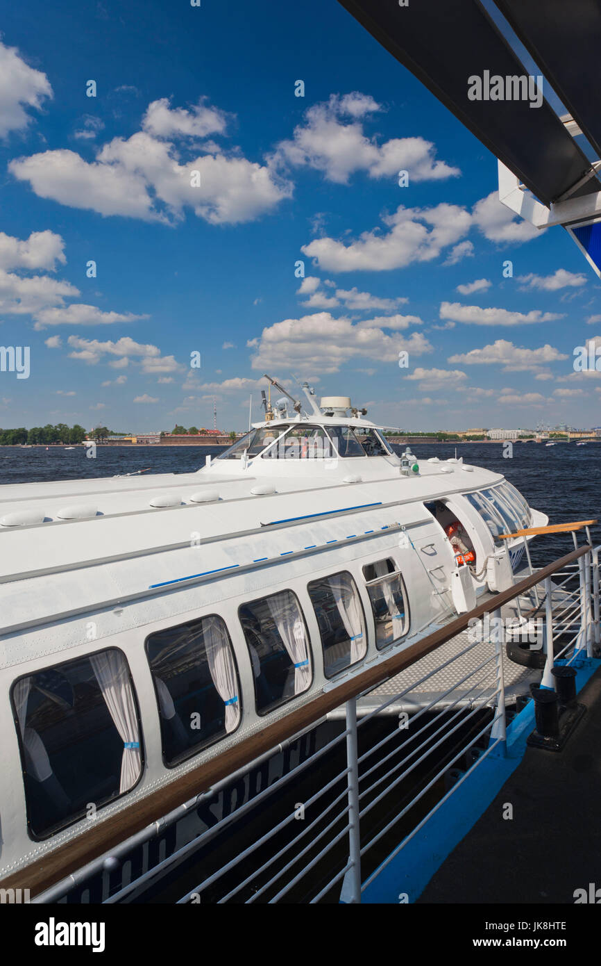 Russia, Saint Petersburg, Center, Meteor hydrofoil to Peterhof Stock ...