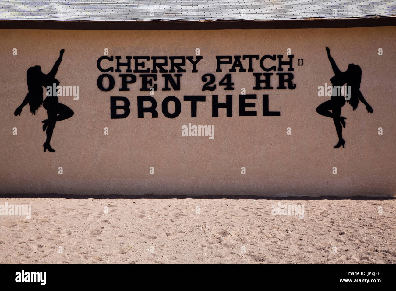 USA, Nevada, Great Basin, Amargosa Valley, Cherry Patch Brothel sign ...