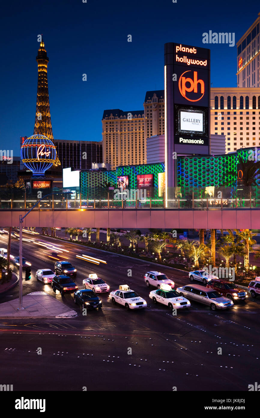 USA, Nevada, Las Vegas, The Strip, Las Vegas Boulevard, high vantage ...