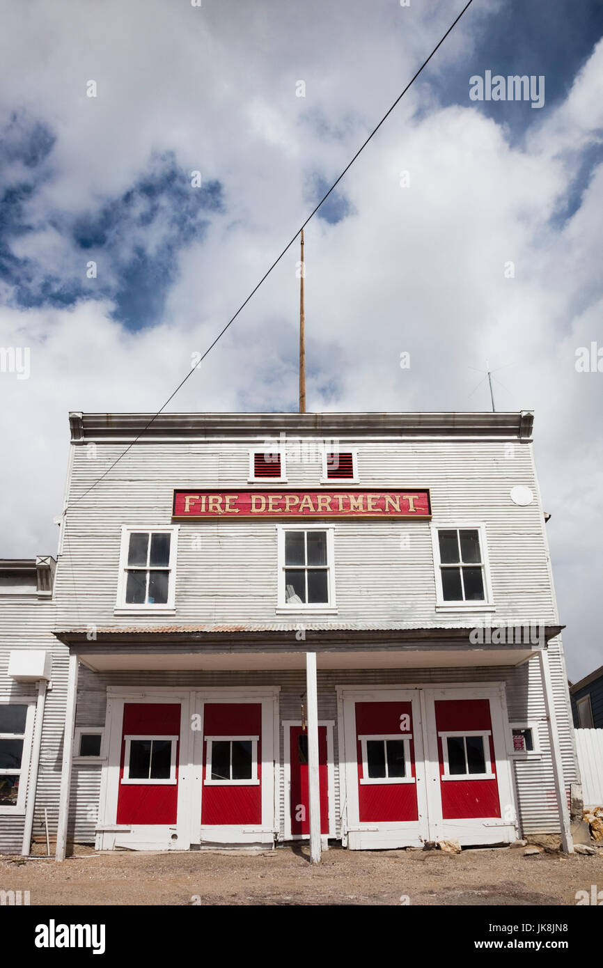 USA, Nevada, Great Basin, Tonopah, old fire department building Stock ...