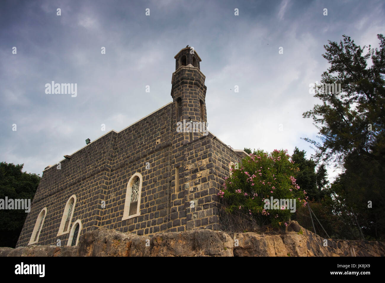 Israel, The Galilee, Tabgha, Church of the Primacy of Saint Peter Stock ...
