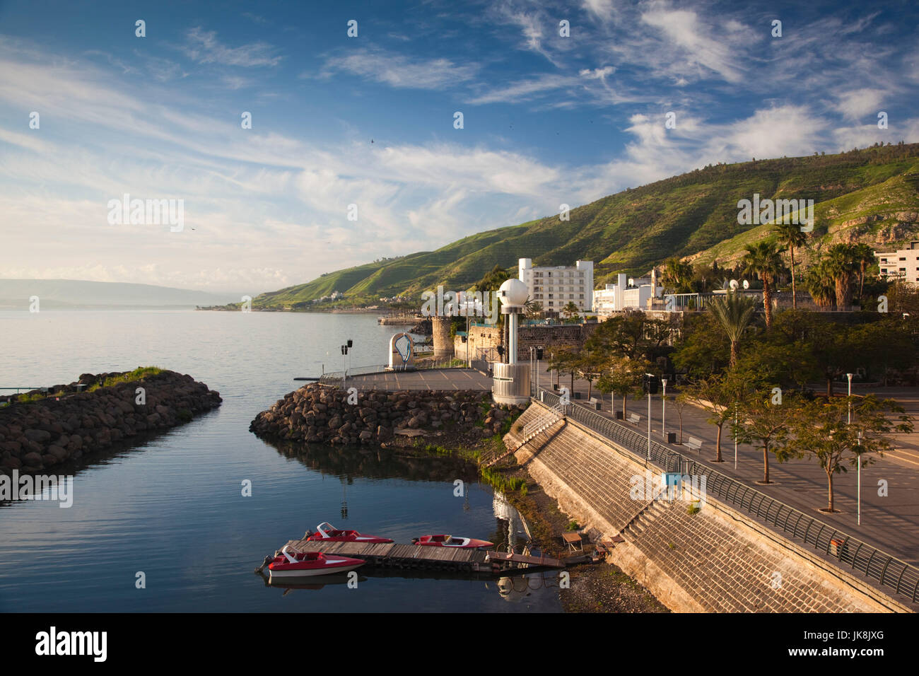 Israel, The Galilee, Tiberias, Sea of Galilee-Lake Tiberias waterfront ...