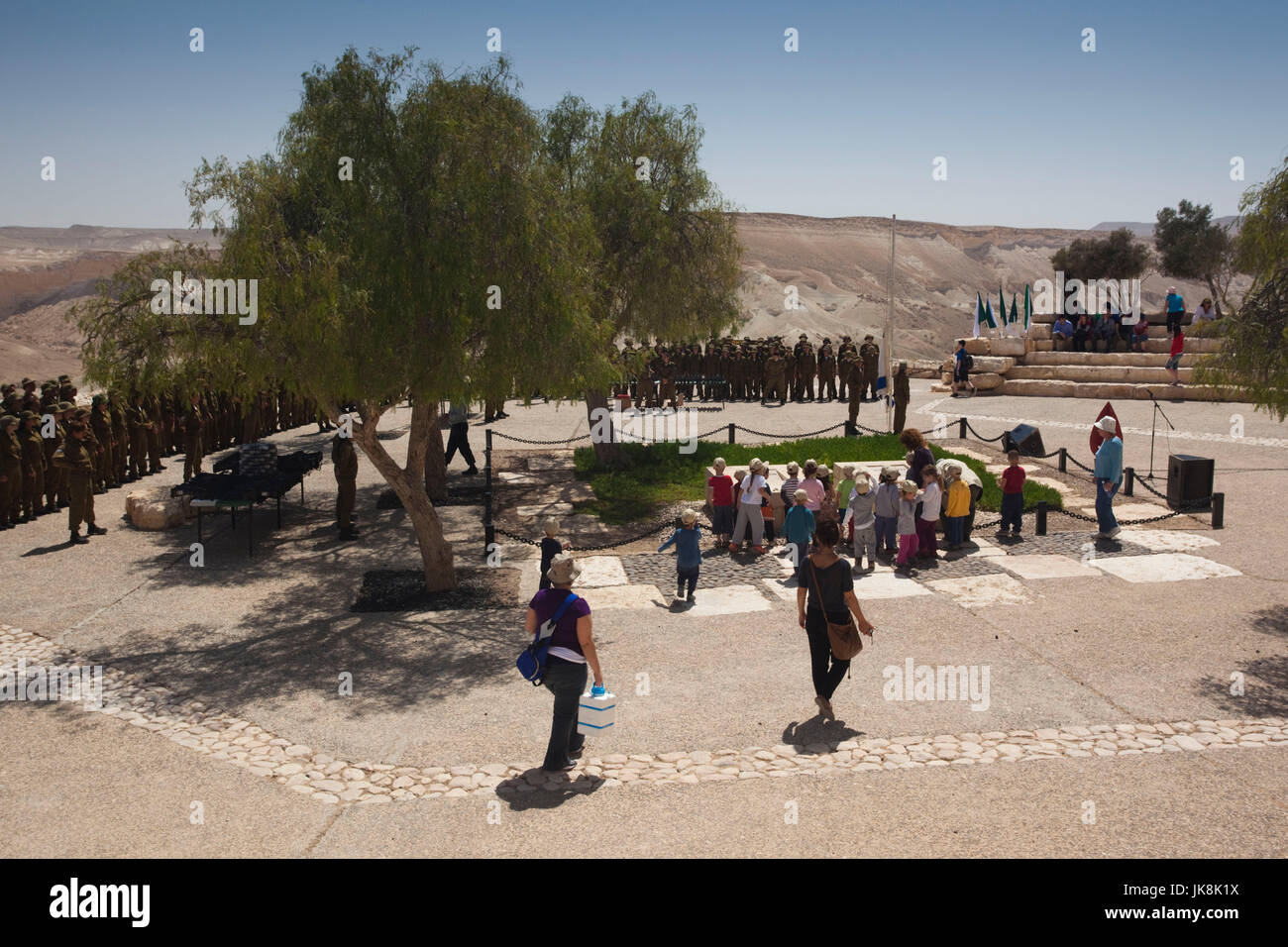 Israel, The Negev, Sde Boker, gravesite of first Israeli Prime Minister David Ben-Gurion and his ...