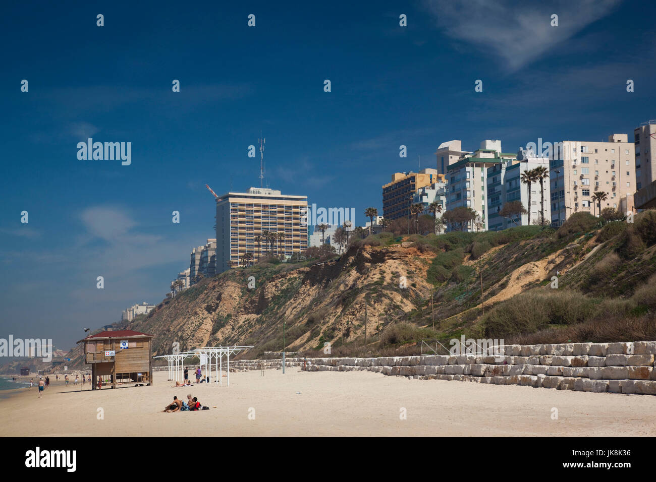 Israel, North Coast, Netanya, beach view Stock Photo - Alamy