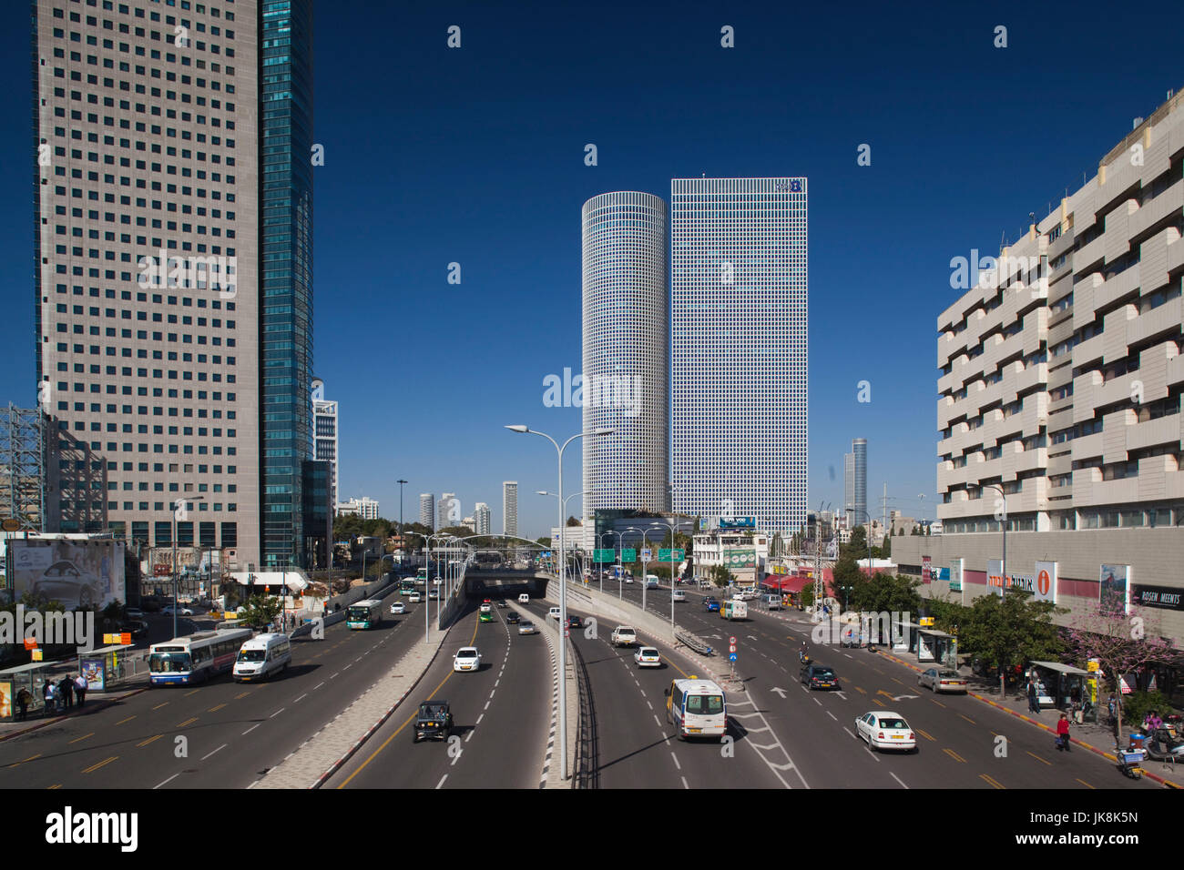 Israel, Tel Aviv, buildings of Azrieli Center Stock Photo - Alamy