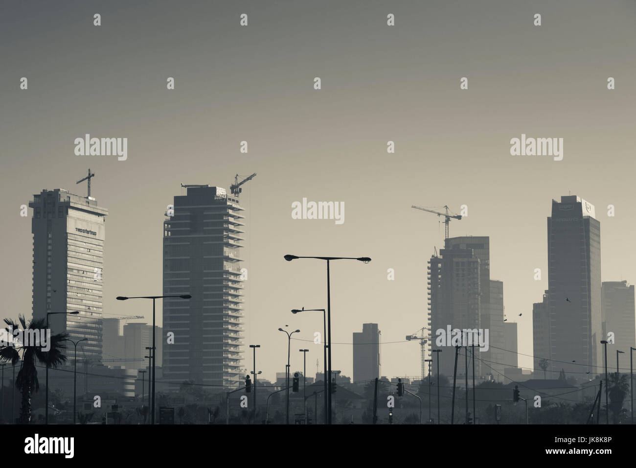 Israel, Tel Aviv, office towers of downtown, morning Stock Photo - Alamy