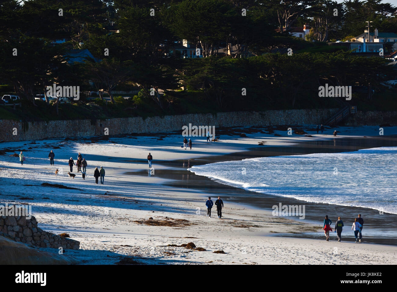 USA, California, Central Coast, Carmel-By-The-Sea, Carmel Beach Stock ...