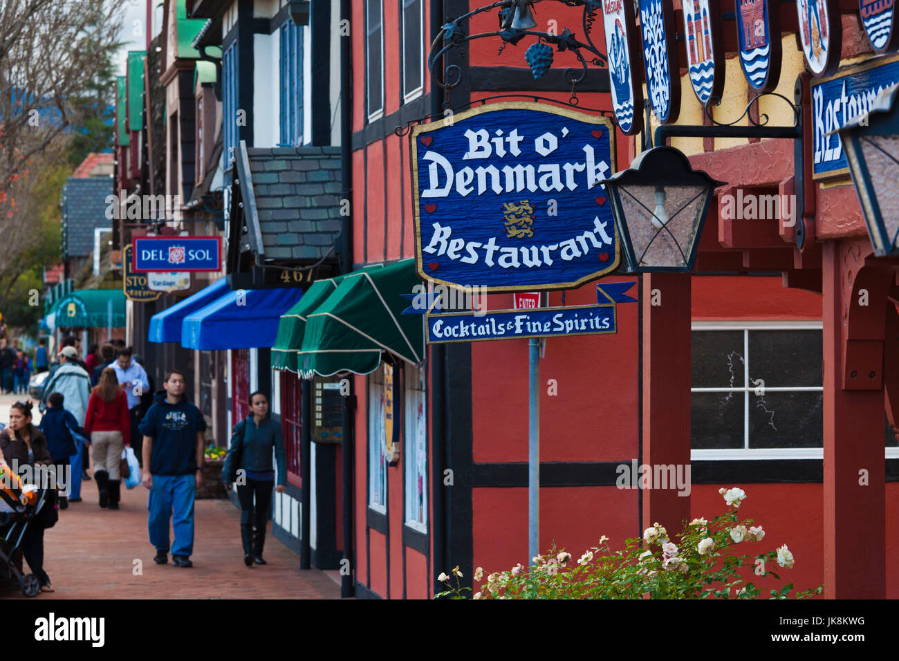 USA, California, Southern California, Solvang, Danish Heritage town ...