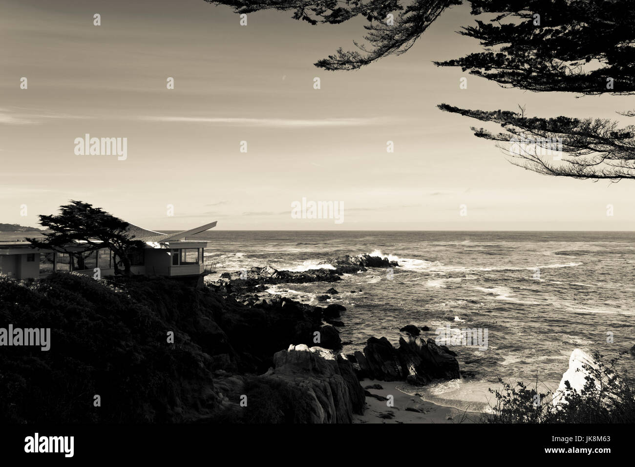 USA, California, Central Coast, Carmel-By-The-Sea, Carmel Beach Stock ...