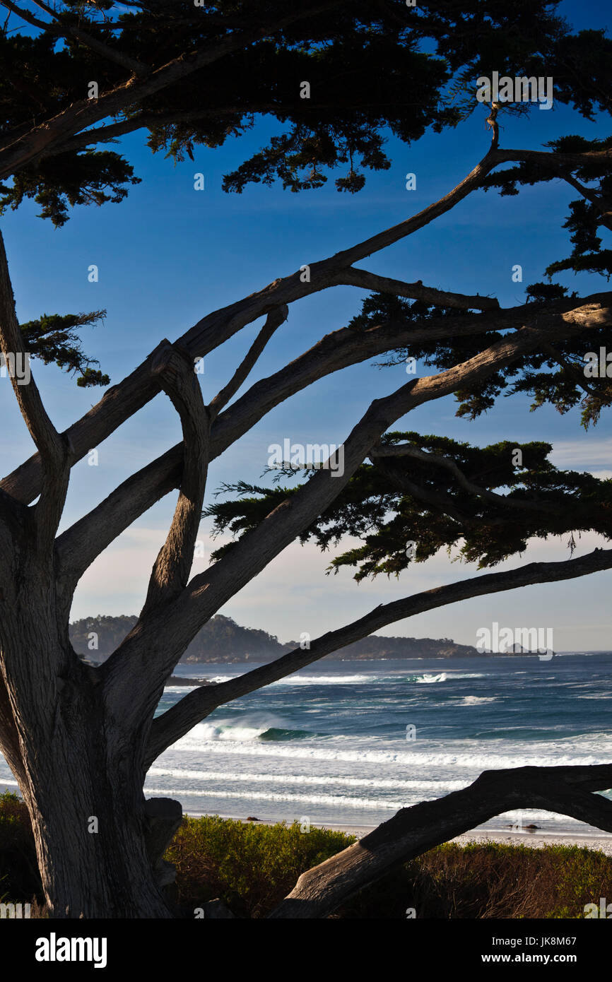 USA, California, Central Coast, Carmel-By-The-Sea, Carmel Beach Stock ...