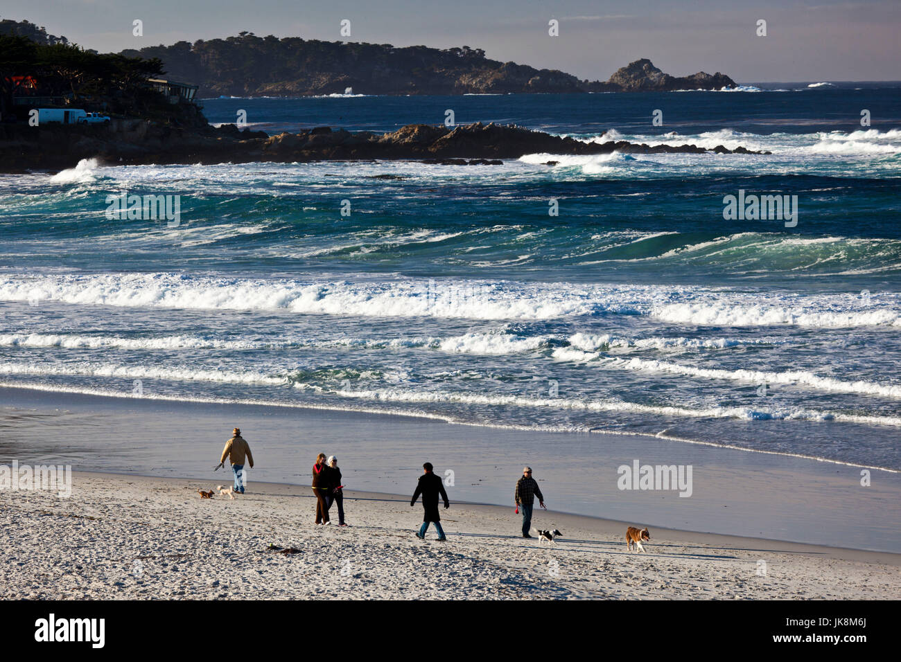 USA, California, Central Coast, Carmel-By-The-Sea, Carmel Beach Stock ...