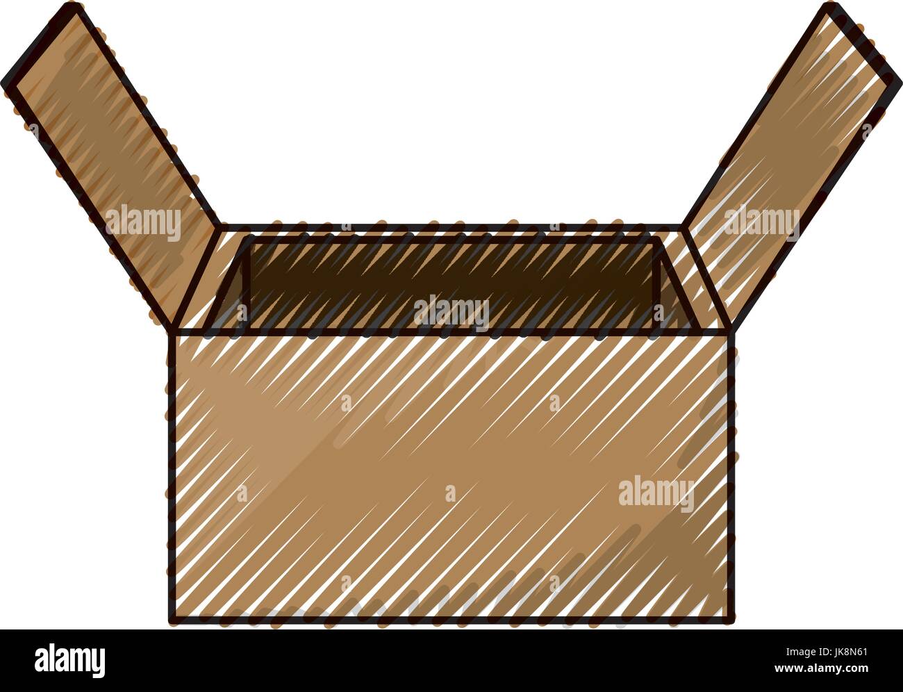 Delivery box open Stock Vector Image & Art - Alamy