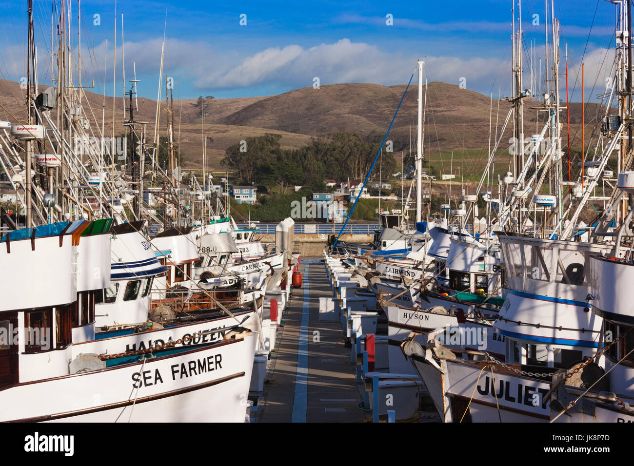 USA, California, Northern California, North Coast, Bodega Bay, boats in ...