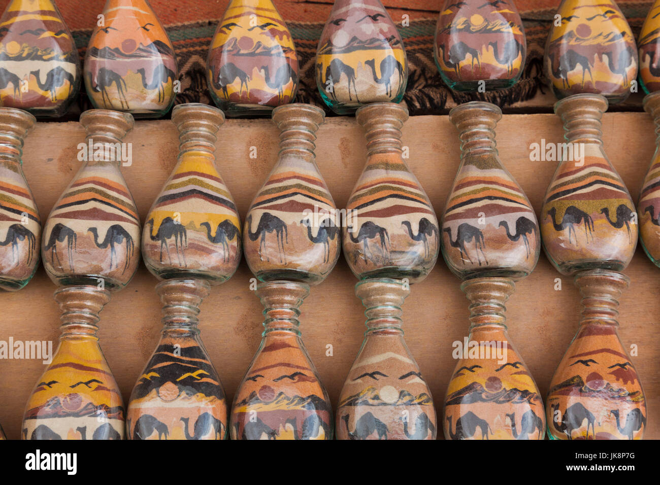 Jordan, Petra-Wadi Musa, Ancient Nabatean City of Petra, bottles with ...