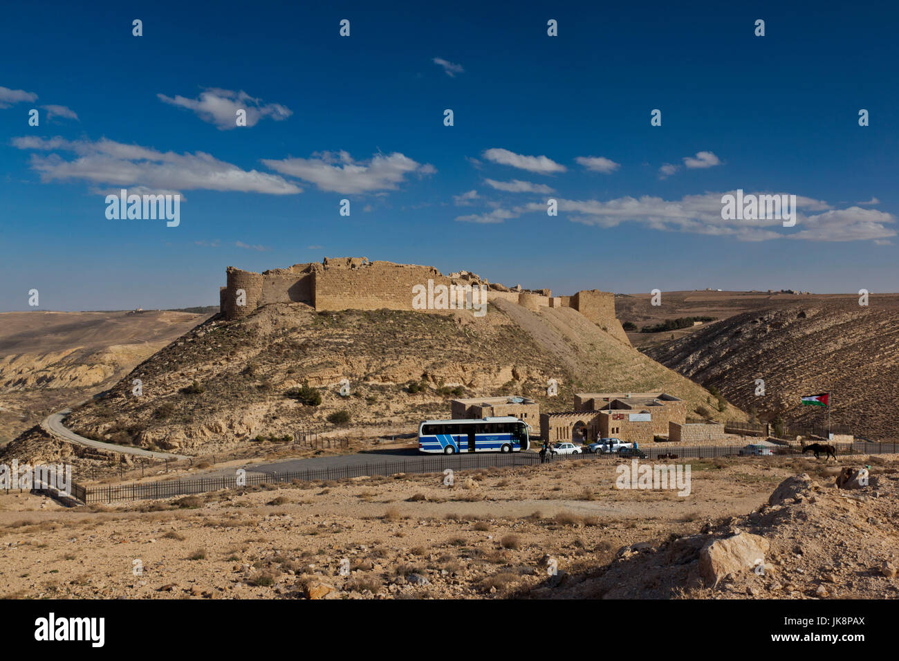 Jordan, Kings HIghway, Shobak, ruins of Shobak Castle, built in 1115 AD ...