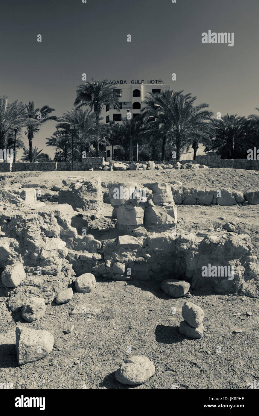 Jordan, Aqaba, ruins of the ancient city of Ayla Stock Photo - Alamy