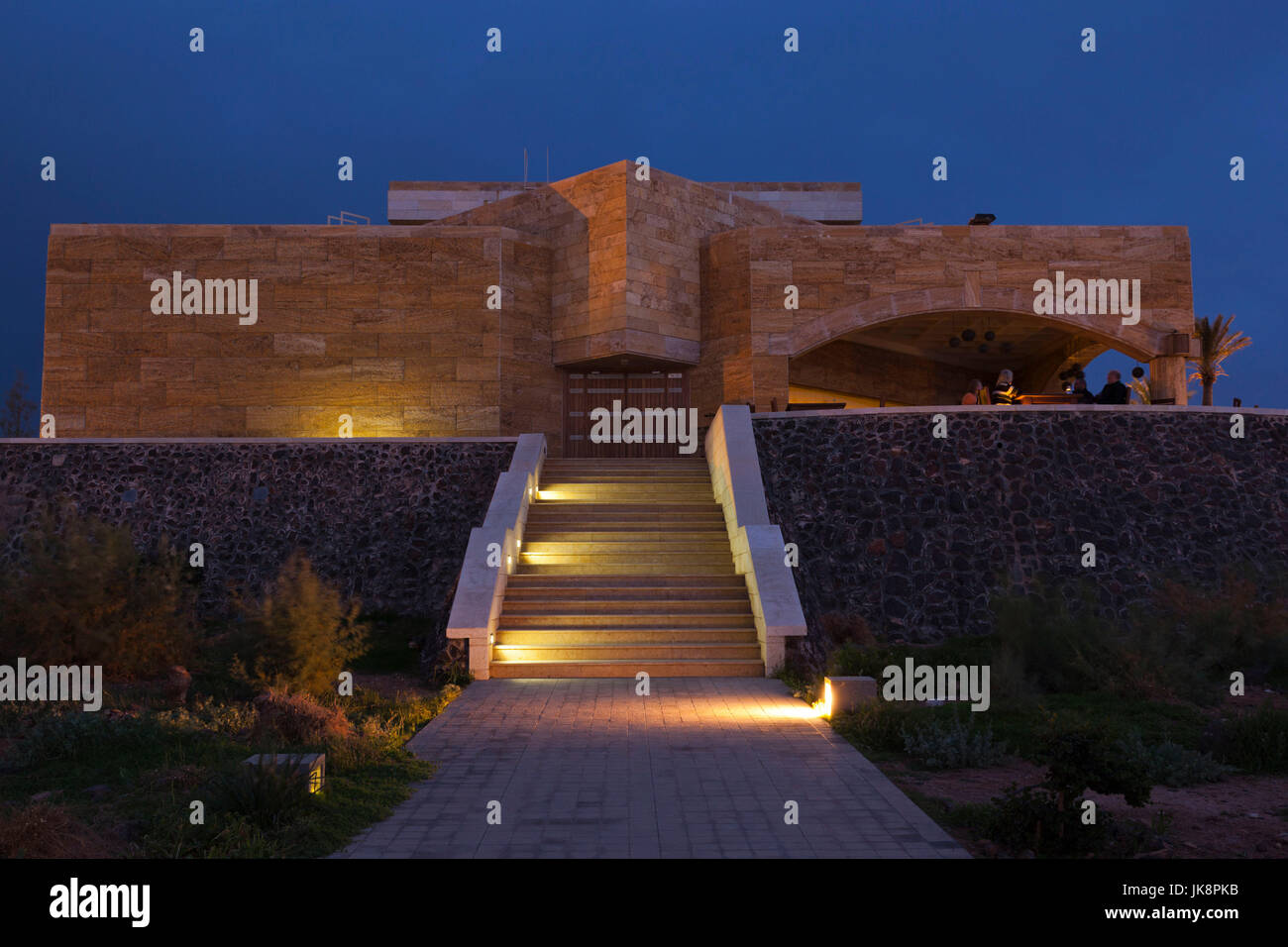 Jordan, The Dead Sea, Dead Sea Panorama complex, dusk Stock Photo - Alamy