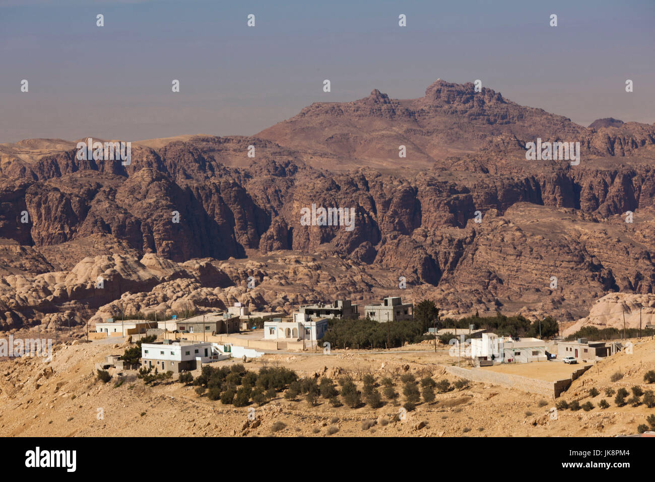 Jordan, Ar-Rajif, elevated desert town view Stock Photo - Alamy