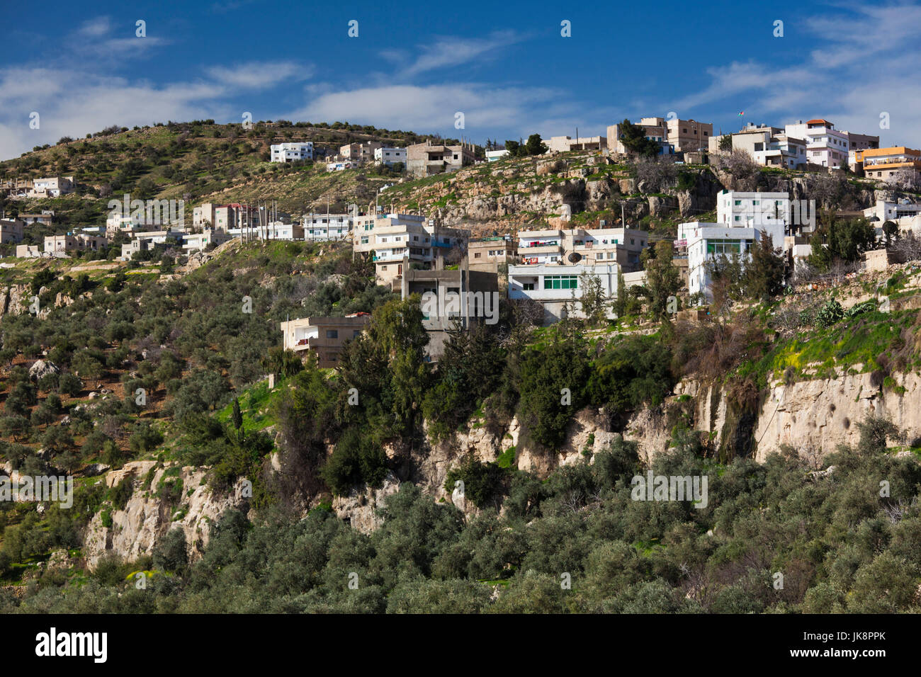 Jordan, Anjara, elevated town view near Ajloun Stock Photo - Alamy