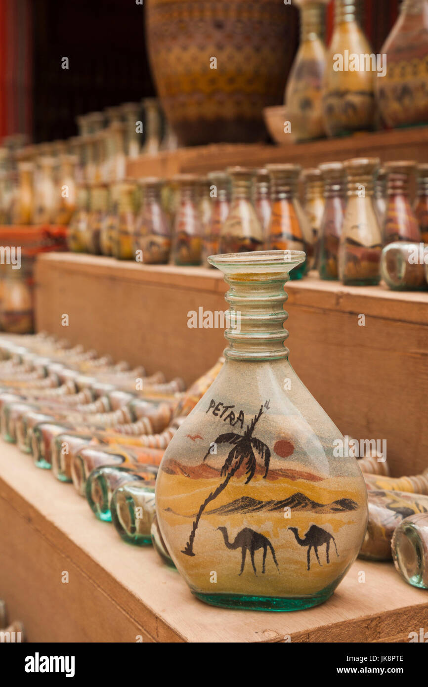 Jordan, Petra-Wadi Musa, Ancient Nabatean City of Petra, bottles with ...
