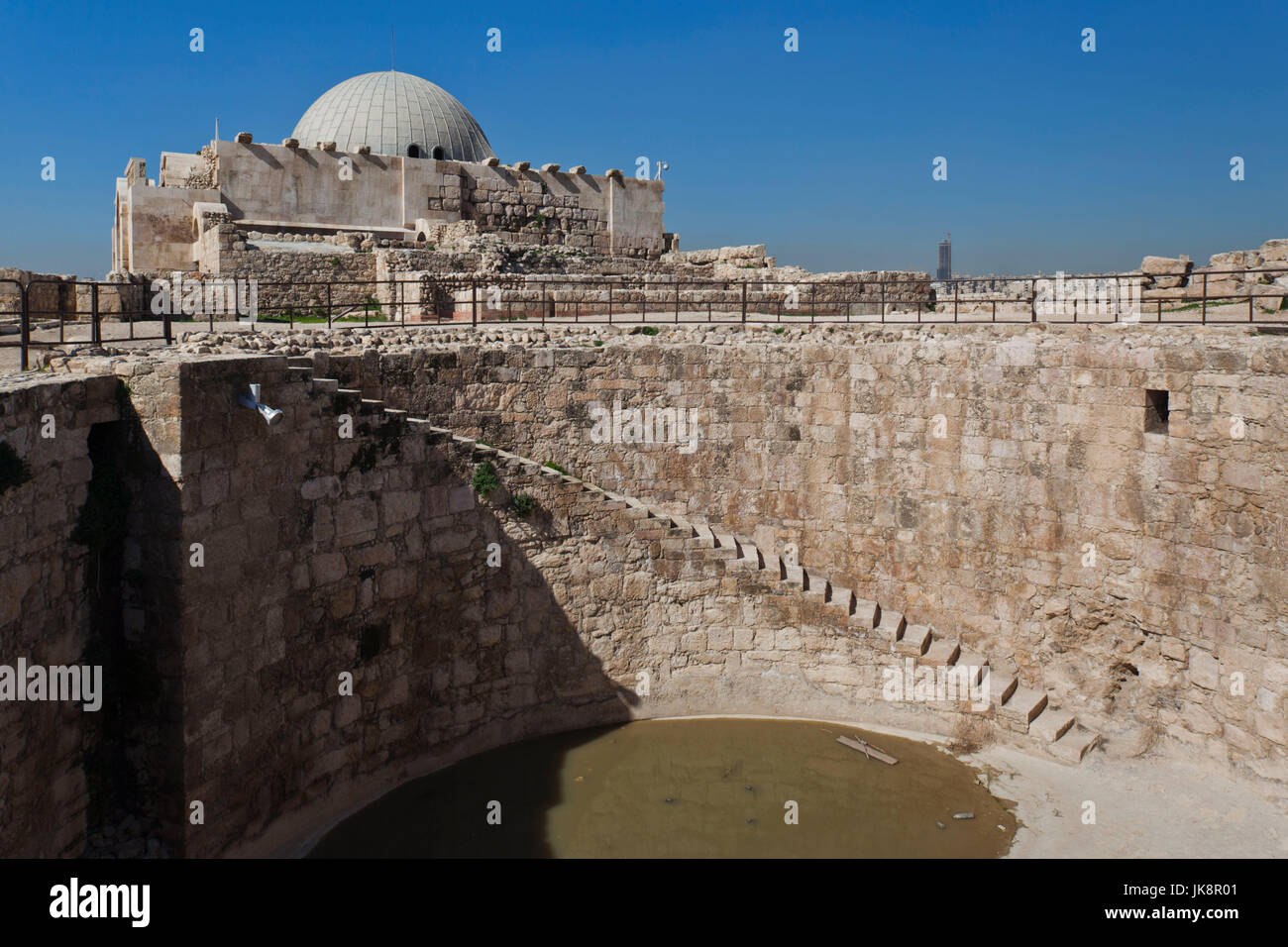 Jordan, Amman, The Citadel, ruins of the Umayyad Palace, assembly hall ...