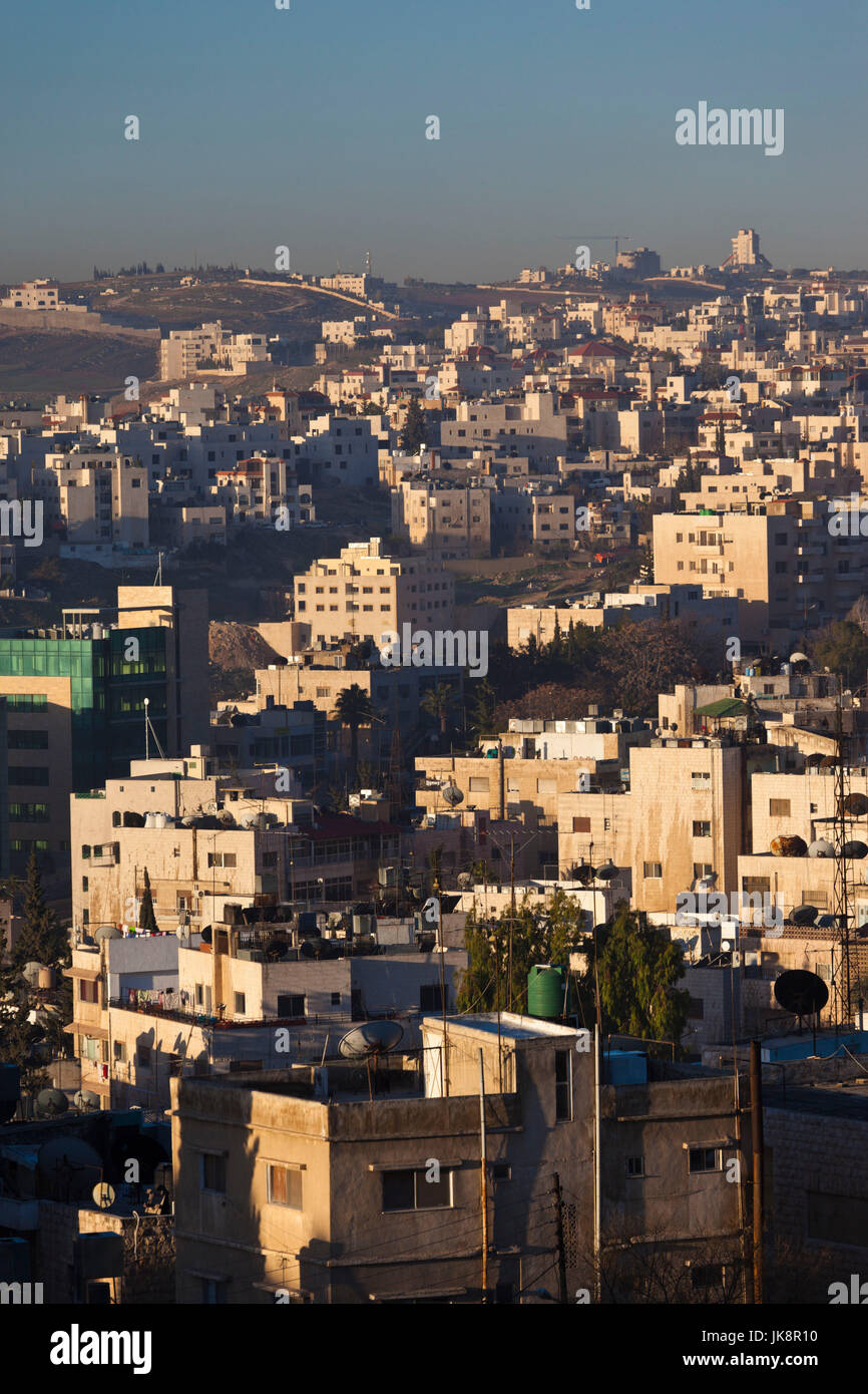 Jordan, Amman, elevated city view from Jebel Amman, morning Stock Photo ...