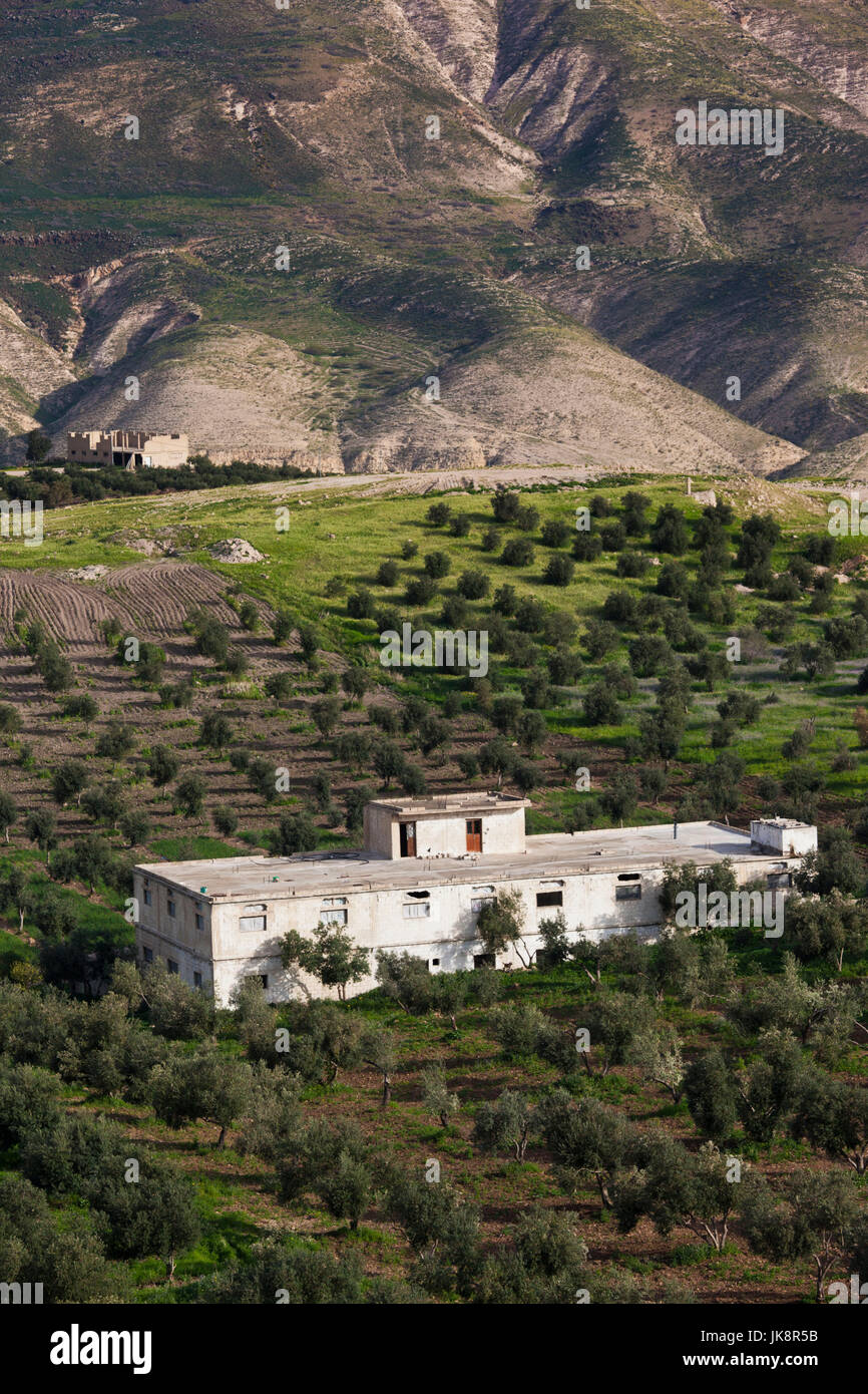 Jordan, jordan River Valley, North Shuna, elevated view of Jordan River ...