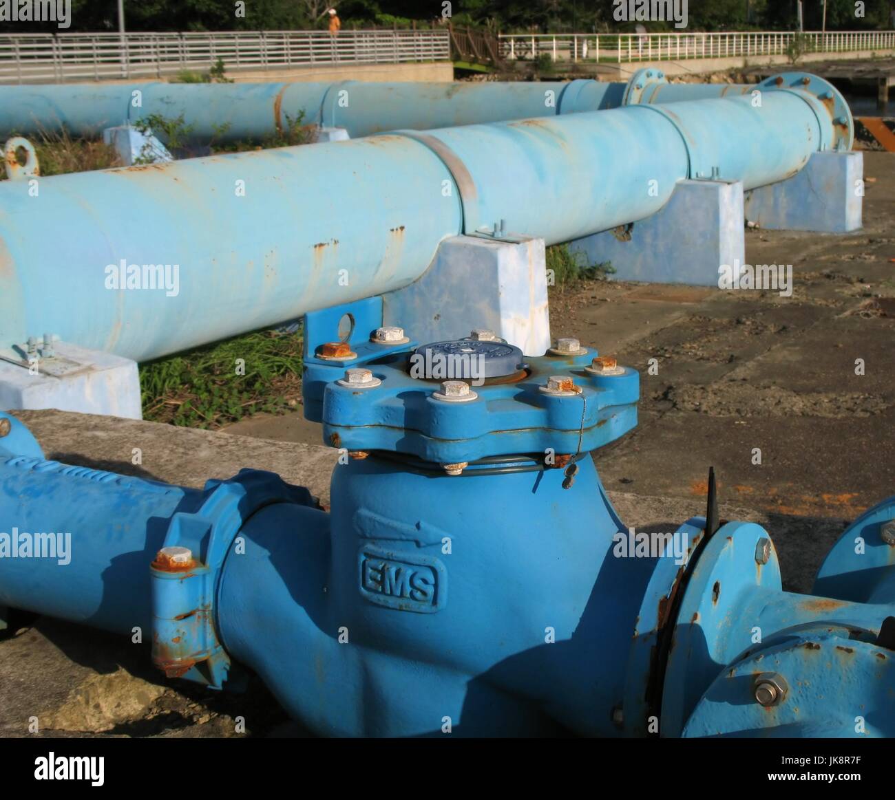 An oil pipeline in Kaohsiung Harbor in southern Taiwan Stock Photo - Alamy