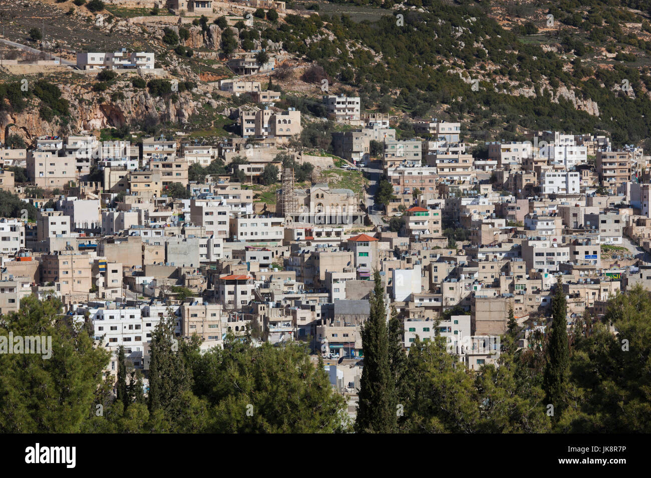 Jordan, Anjara, elevated town view near Ajloun Stock Photo - Alamy