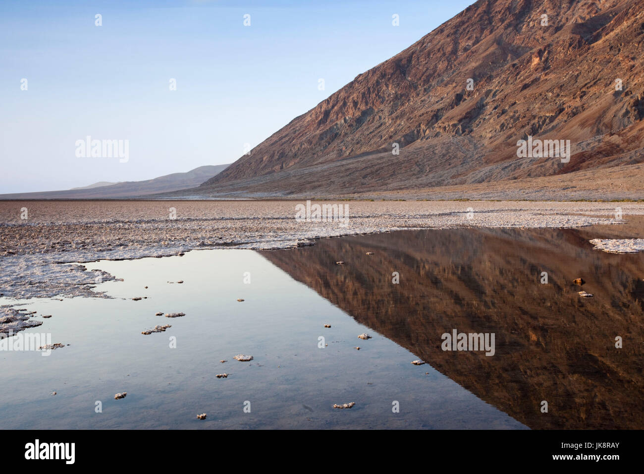 USA, California, Death Valley National Park, Badwater, elevation 282 ...