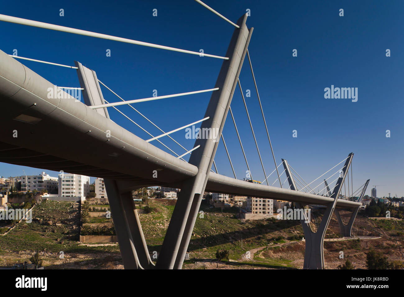 Jordan, Amman, Amman Suspension Bridge, morning Stock Photo - Alamy