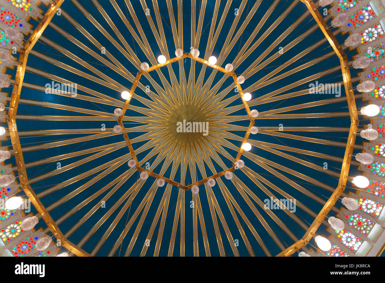 Jordan, Amman, King Abdullah Mosque, dome interior Stock Photo - Alamy
