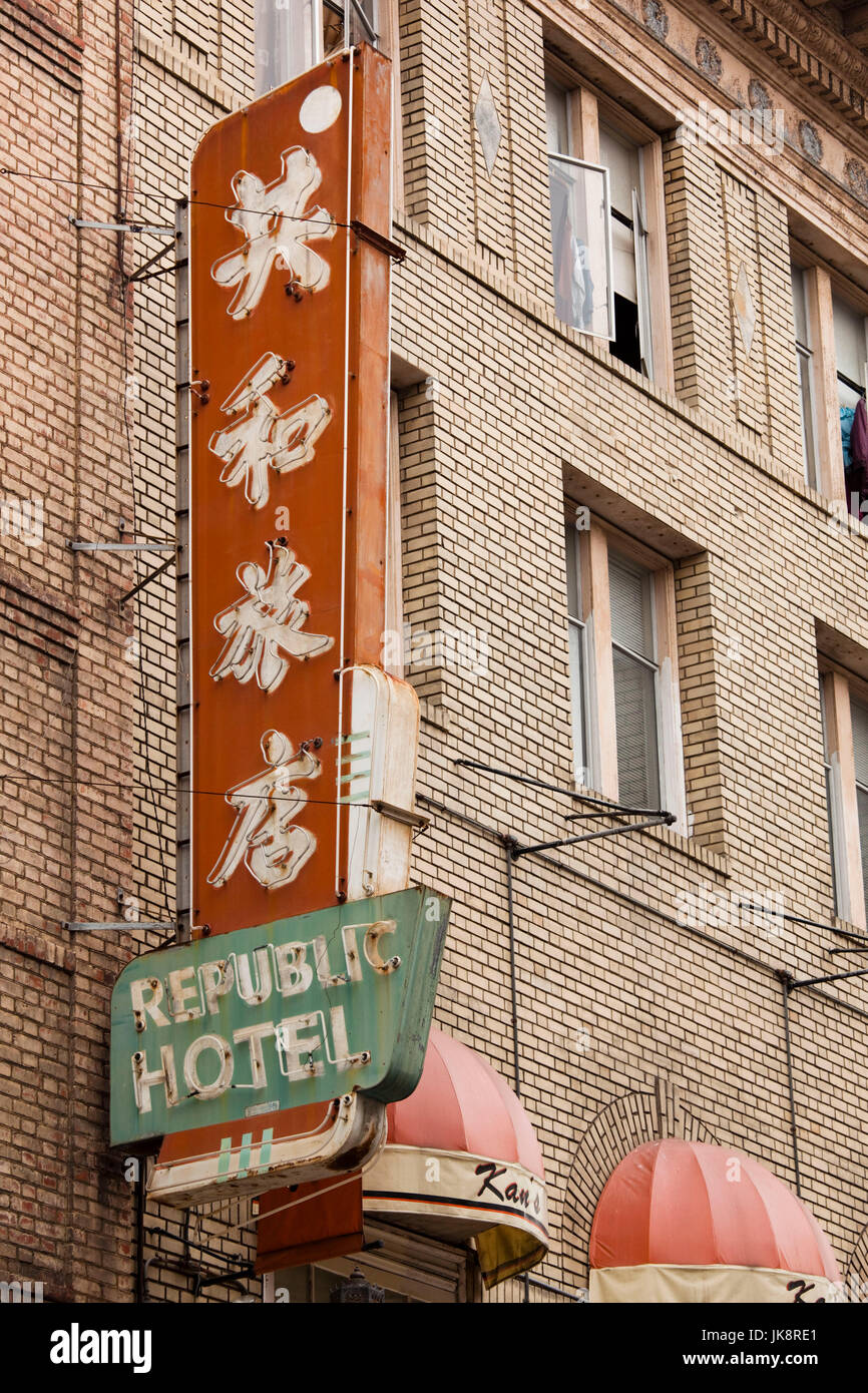 USA, California, San Francisco, Chinatown, Chinatown building detail ...