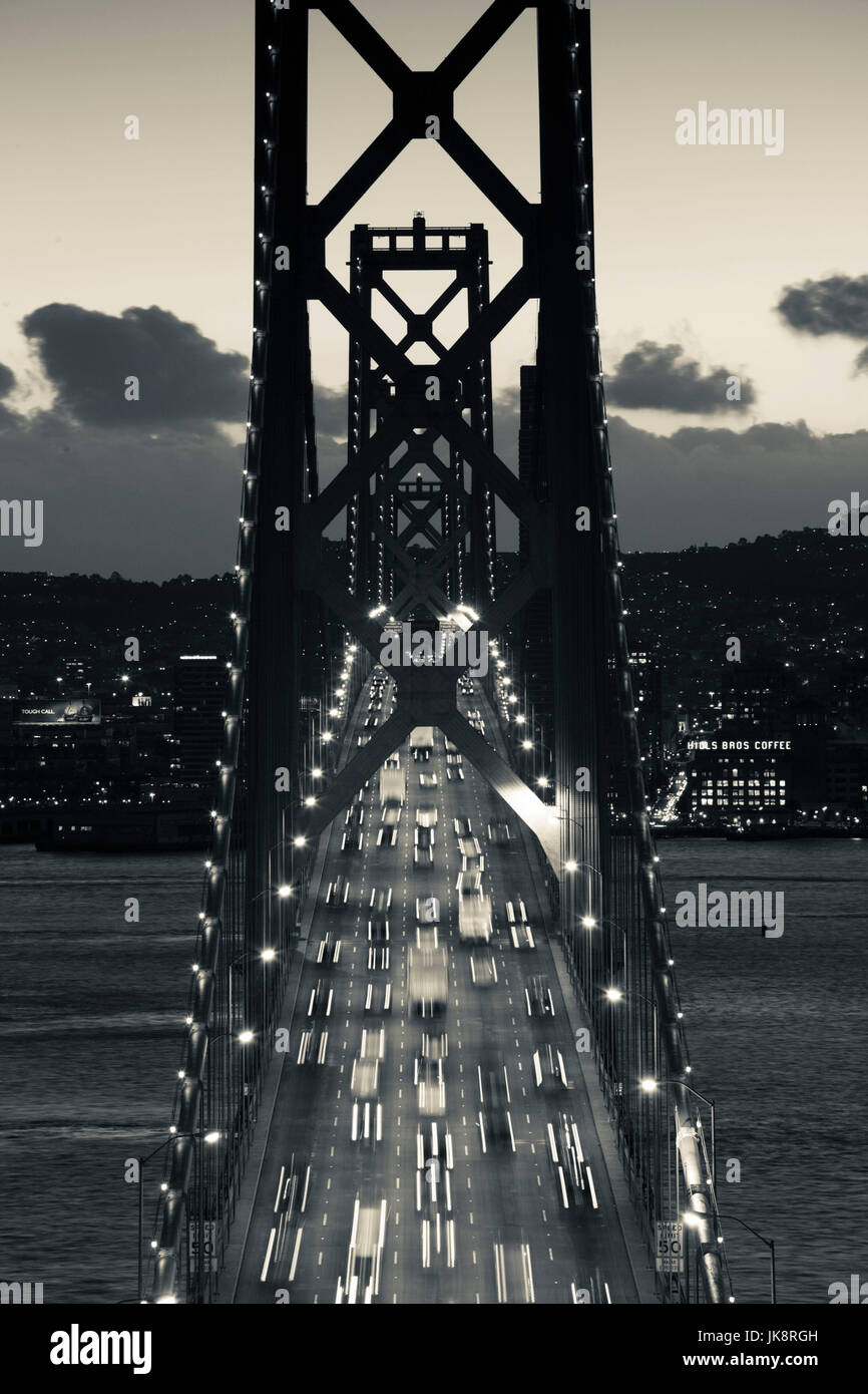 USA, California, San Francisco, Embarcadero, Bay Bridge from Treasure ...