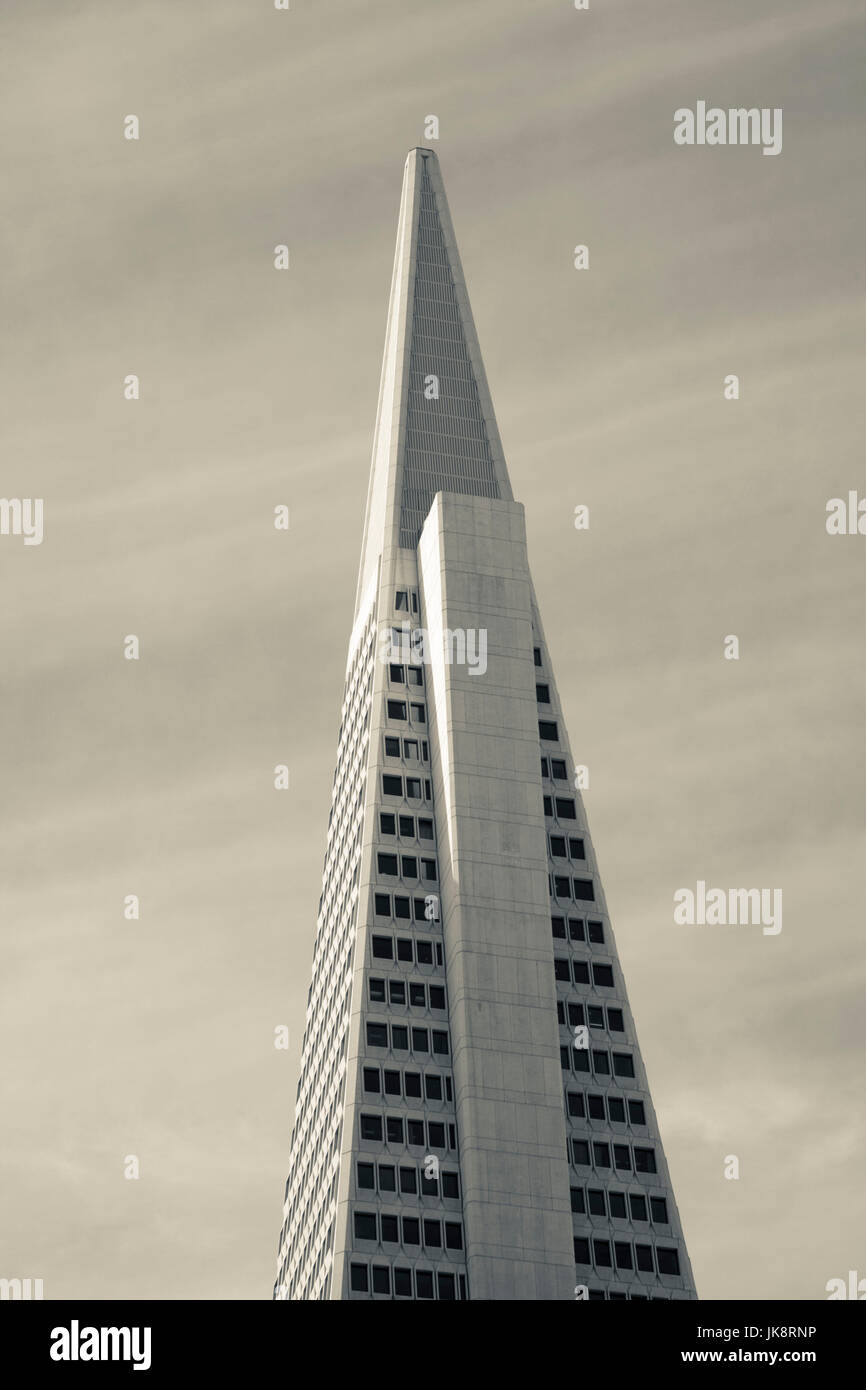 USA, California, San Francisco, Downtown, Transamerica Pyramid building ...