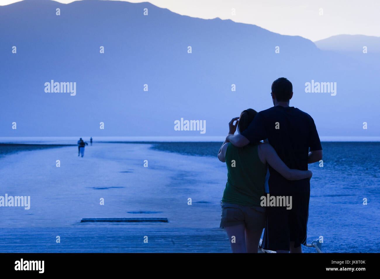 USA, California, Death Valley National Park, Badwater, elevation 282 ...