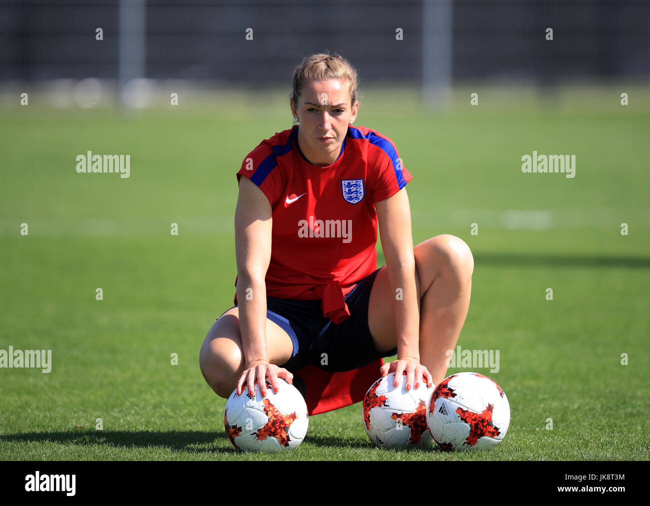 England goalkeeper Siobhan Chamberlain during a training session at ...