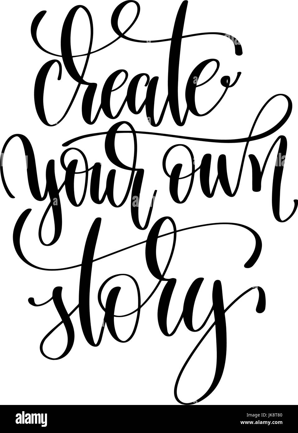 Story hand written lettering hi-res stock photography and images - Alamy