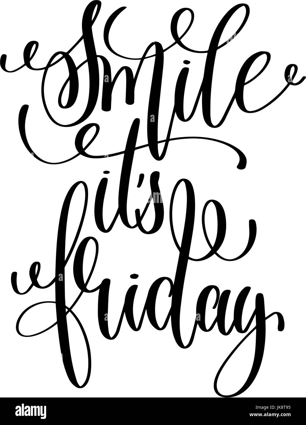Happy friday lettering Cut Out Stock Images & Pictures - Alamy