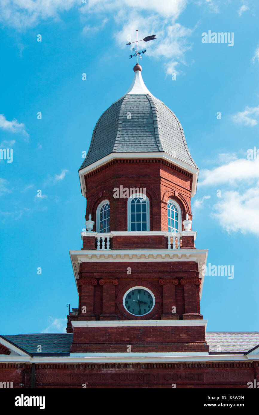 Worcester County Court House Clock Tower Stock Photo - Alamy